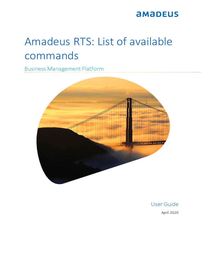 Amadeus RTS List - of - Available - Commands | PDF