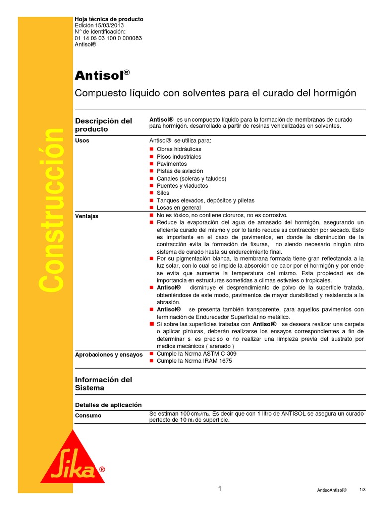 Antisol | PDF | Hormigón | Agua