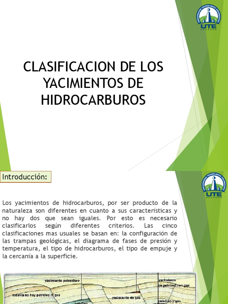 Clasificación yacimientos hidrocarburos | PDF | Depósito de petróleo ...