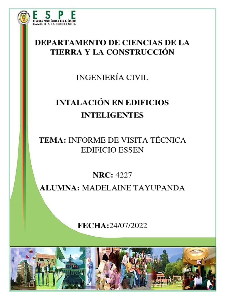 Madelaine Tayupanda - Informe - Edificio Essen-1 | PDF | Agua | Ventilación (Arquitectura)