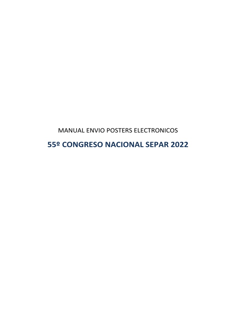 Manual Envio Poster - 55 Congreso Separ 2022 - 1 | PDF