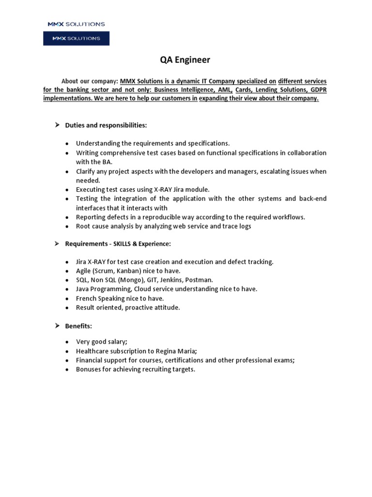 JD QA Engineer | PDF JD QA Engineer | PDF