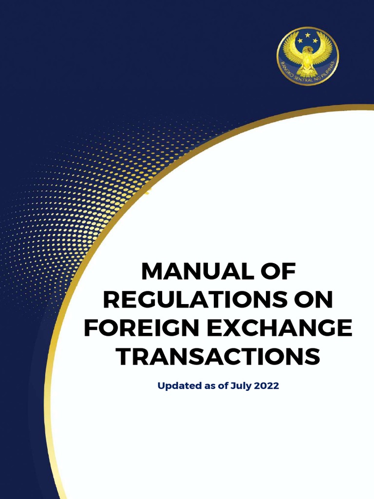 FX Manual: Regulations on Foreign Exchange | PDF | Foreign Exchange ...