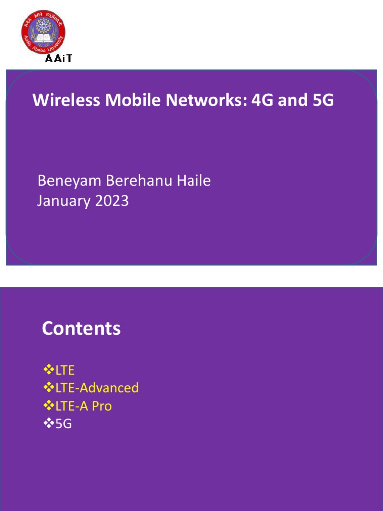 ch6 WirelessMobileNetworks 4G5G | PDF | Lte Advanced | High Speed Packet Access