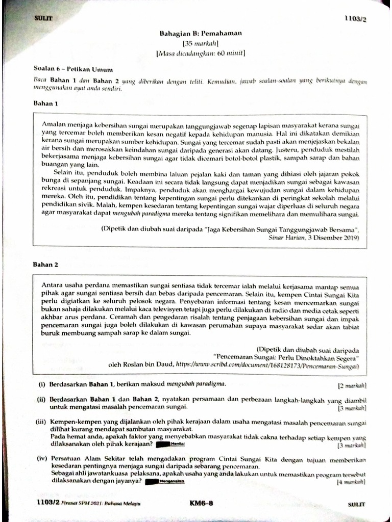 Latihan Pemahaman Set 6 | PDF