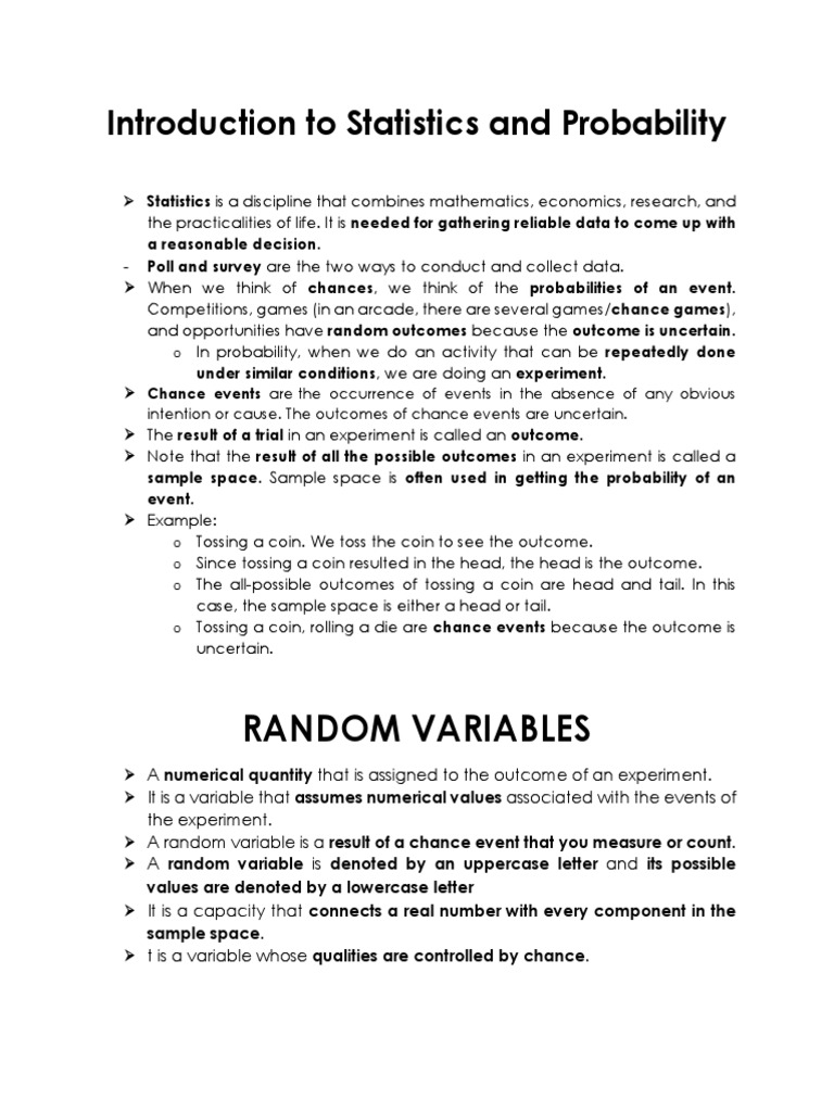 Stats and Probab Reviewer | PDF | Probability Distribution | Random Variable