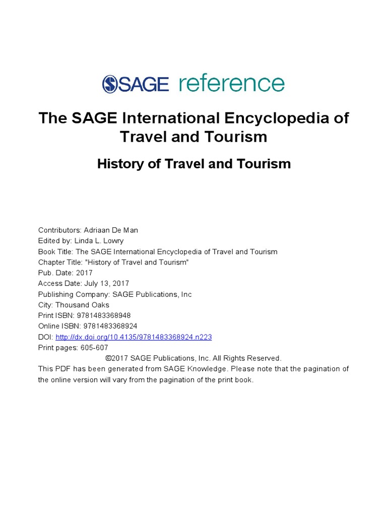 History of Travel and Tourism | PDF | Tourism | Transport