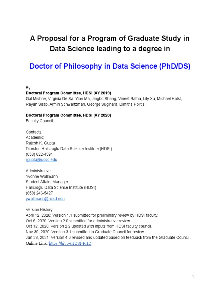 Proposed PHD in Data Science | PDF | Science | Artificial Intelligence