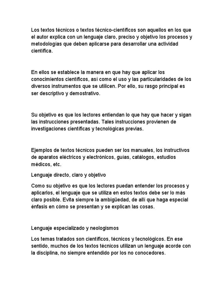Texto Tecnico | PDF | Traducciones | Cognición