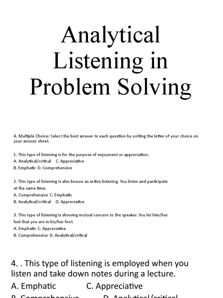 Analytical Listening | PDF