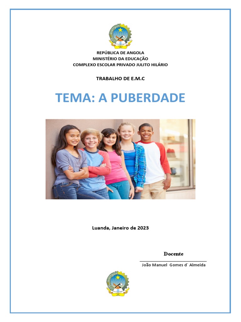 A Puberdade | PDF | Puberdade | Adolescência