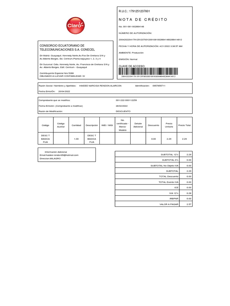 Nota de Crédito | PDF | Business | Economias