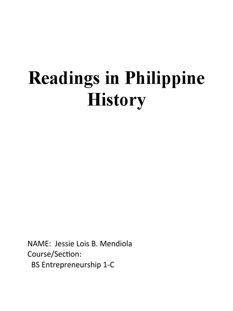 Readings in PH History Worksheets.2 | PDF | Philippines