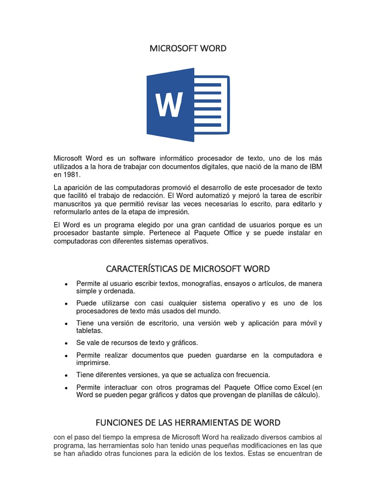 Microsoft Word | Descargar gratis PDF | Microsoft Excel | Microsoft Word
