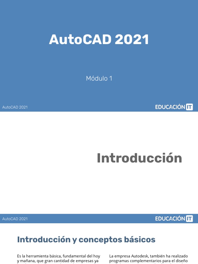 Conozcamos El Programa Autocad 2021 | PDF | Cad automático | Desarrollo ...