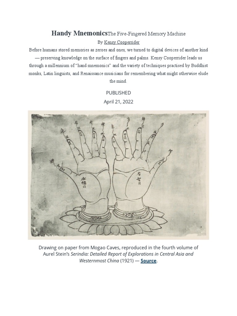 Handy MnemonicsThe Five | PDF