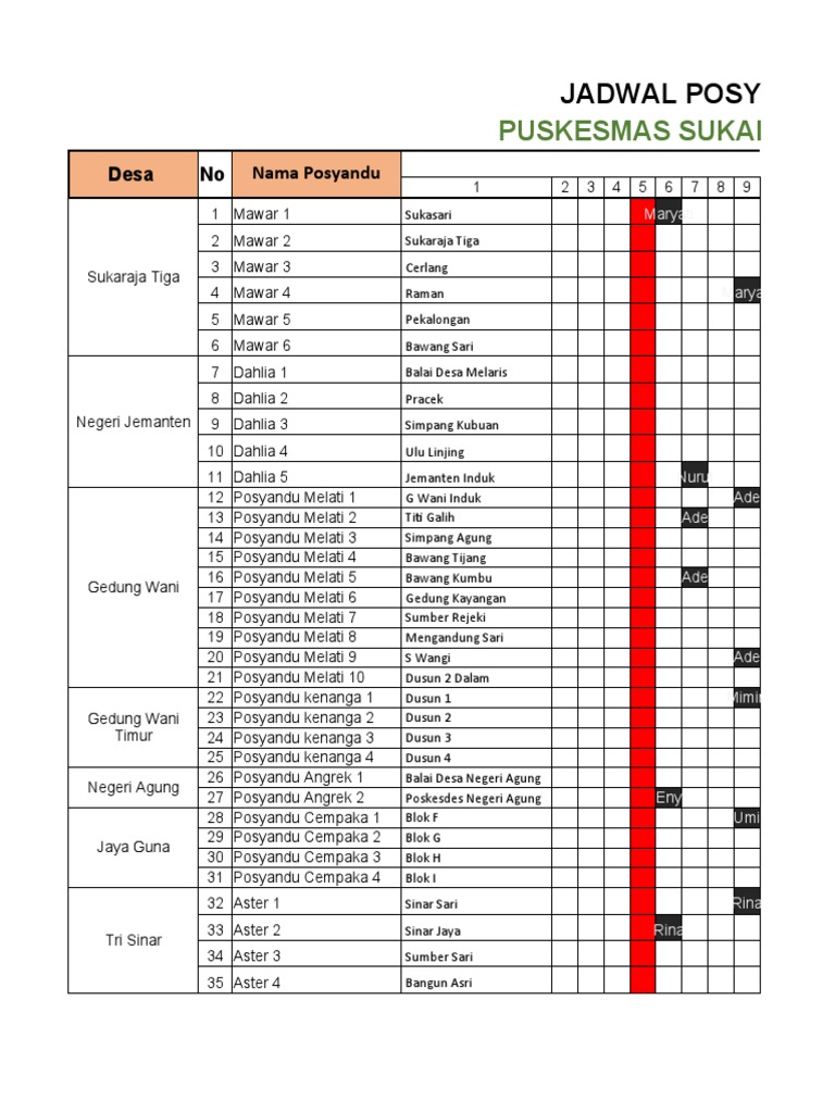 Data Posyandu PKM S Tiga | PDF