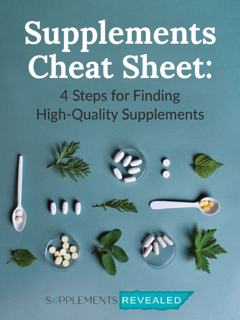 Supplements Cheat Sheet 2022 | PDF | Vitamin | Dietary Supplements
