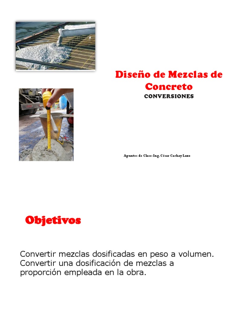 Conversiones en Diseño de Concreto | PDF