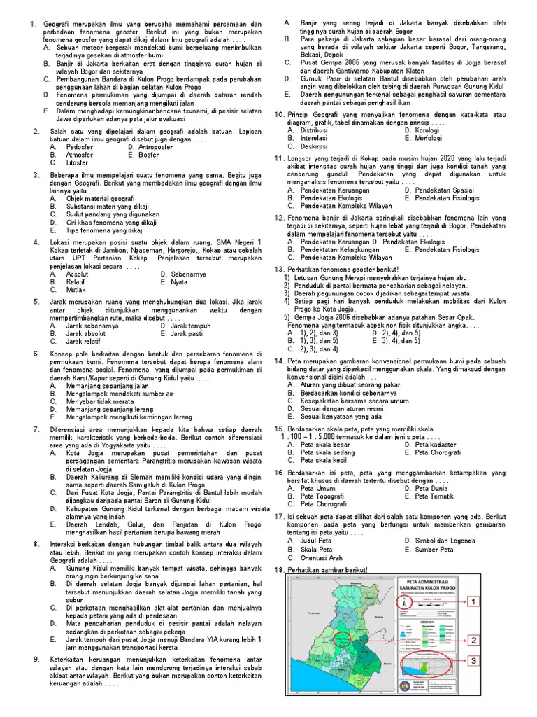 Latihan Usek Kelas X SMT 1 | PDF | Ilmu Sosial