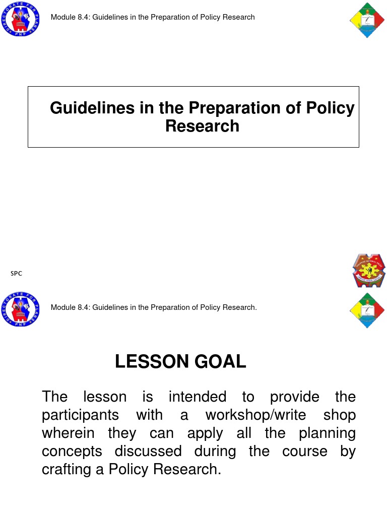 Guidelines in The Preparation of Policy Research | PDF | Policy ...