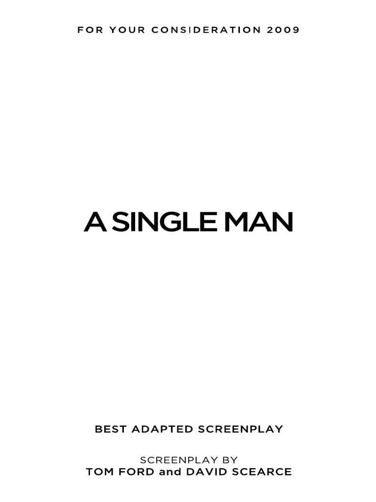 A Single Man - Script | PDF | Blond