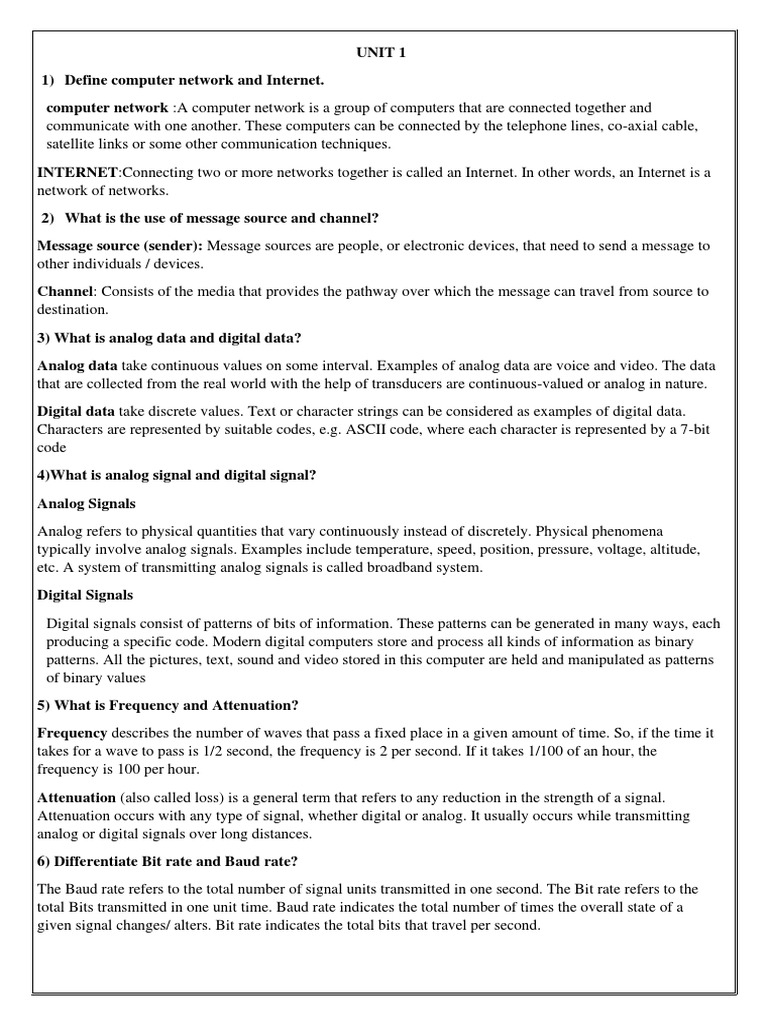 CCCN Unit 1 &2 | PDF