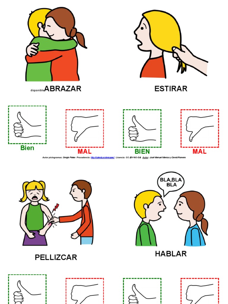 Está Bien y Está Mal (Arasaac) | PDF