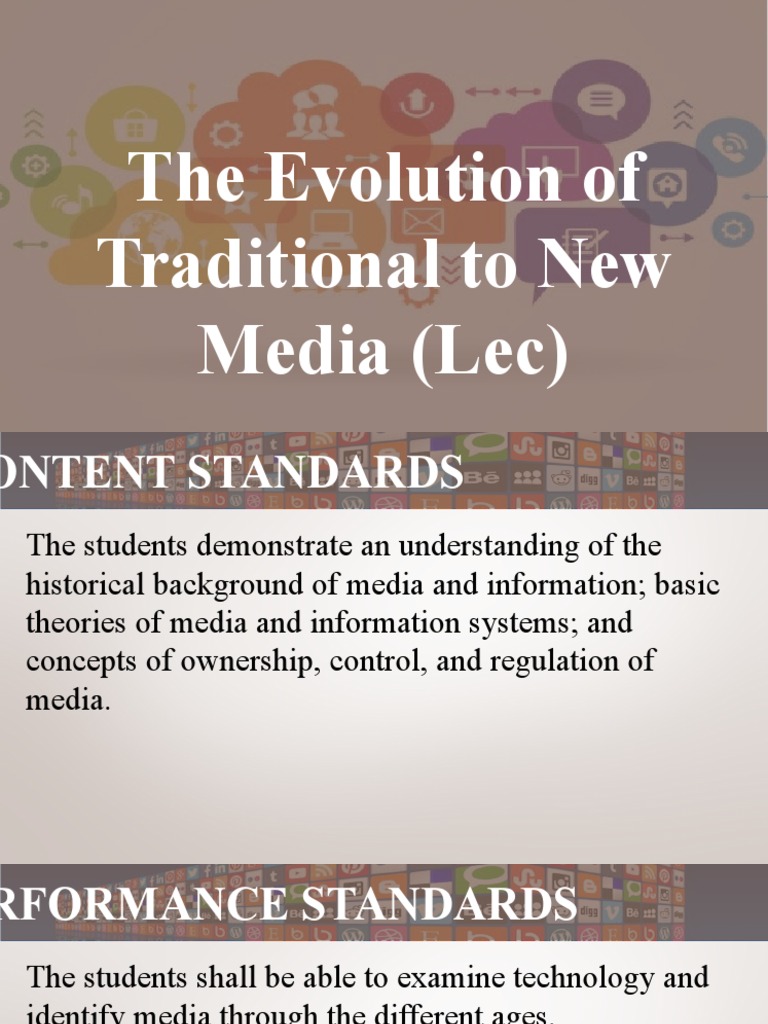 SHS - MIL L02 - The Evolution of Traditional To New Media (Lec) | PDF | Information Age | Mass Media