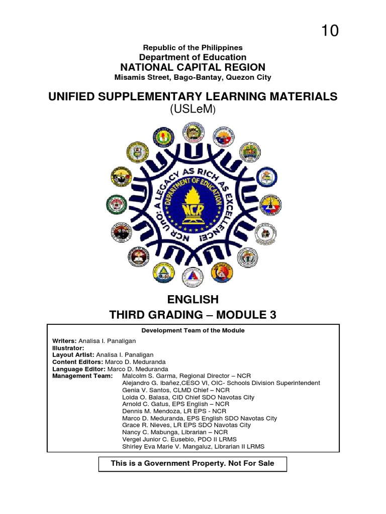 ENGLISH-10 Q3 Mod3 USLeM-RTP | PDF