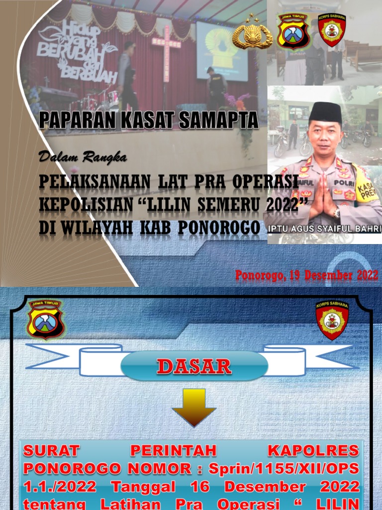 Paparan Lat Pra Ops Lilin 2022 Samapta | PDF