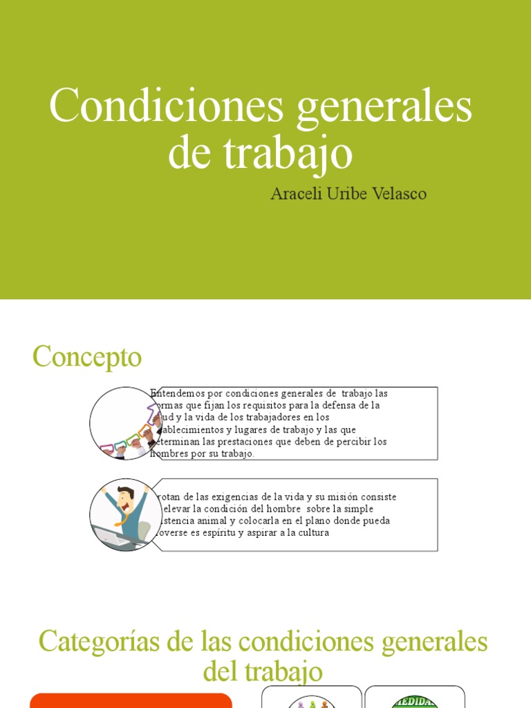 Condiciones Generales de Trabajo | PDF | Salario | Tiempo de trabajo