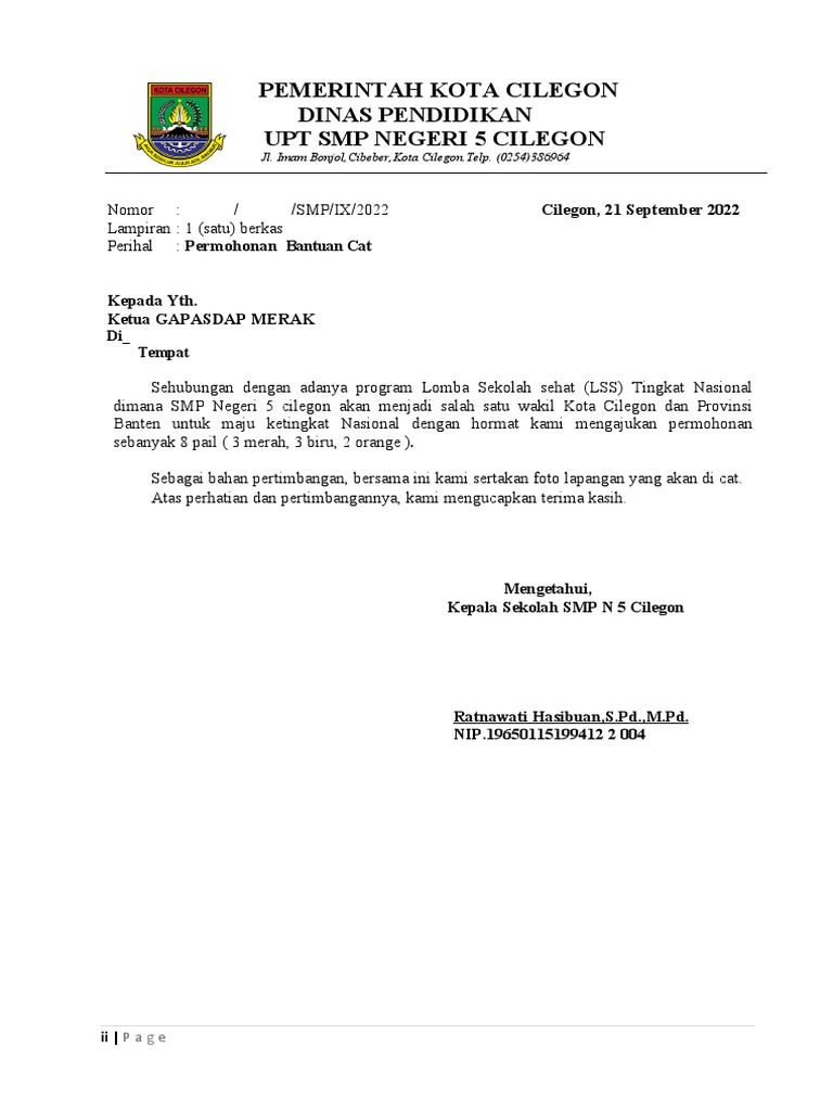 SRT Permohonan Cat | PDF