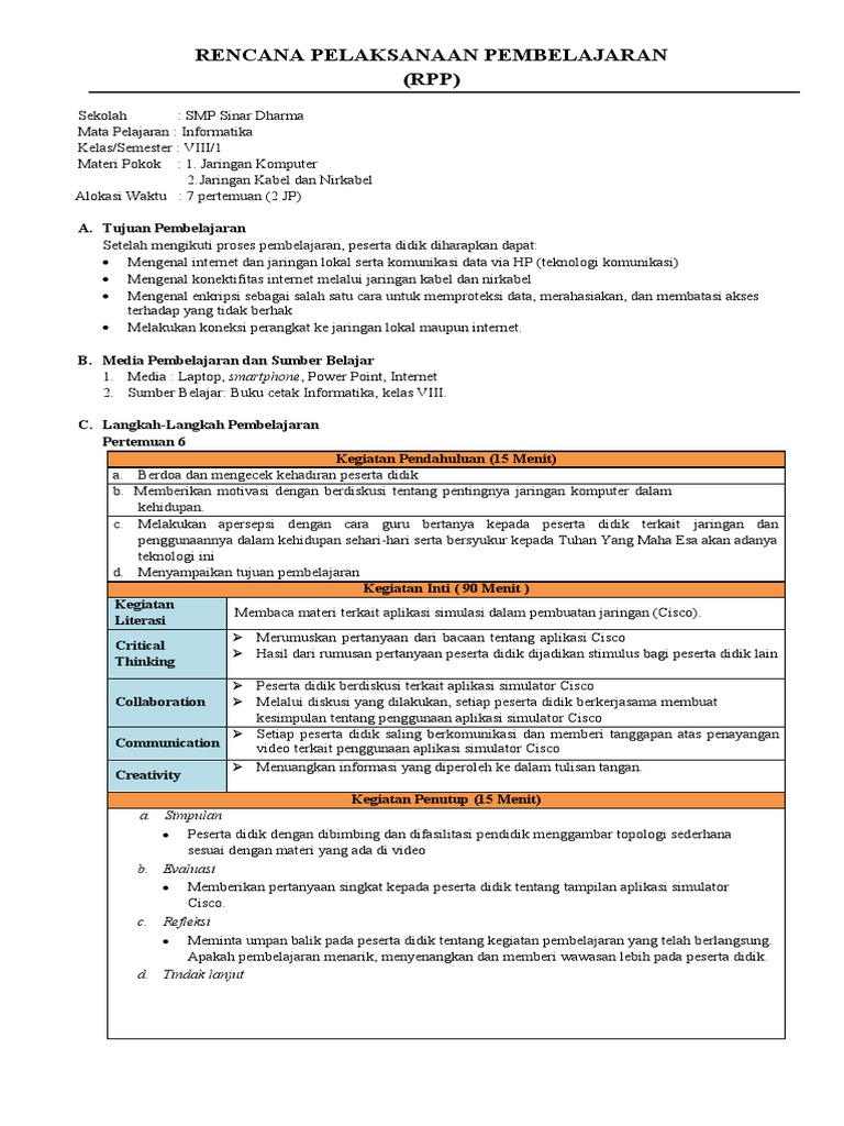 KD 3.1. Jaringan Komputer | PDF