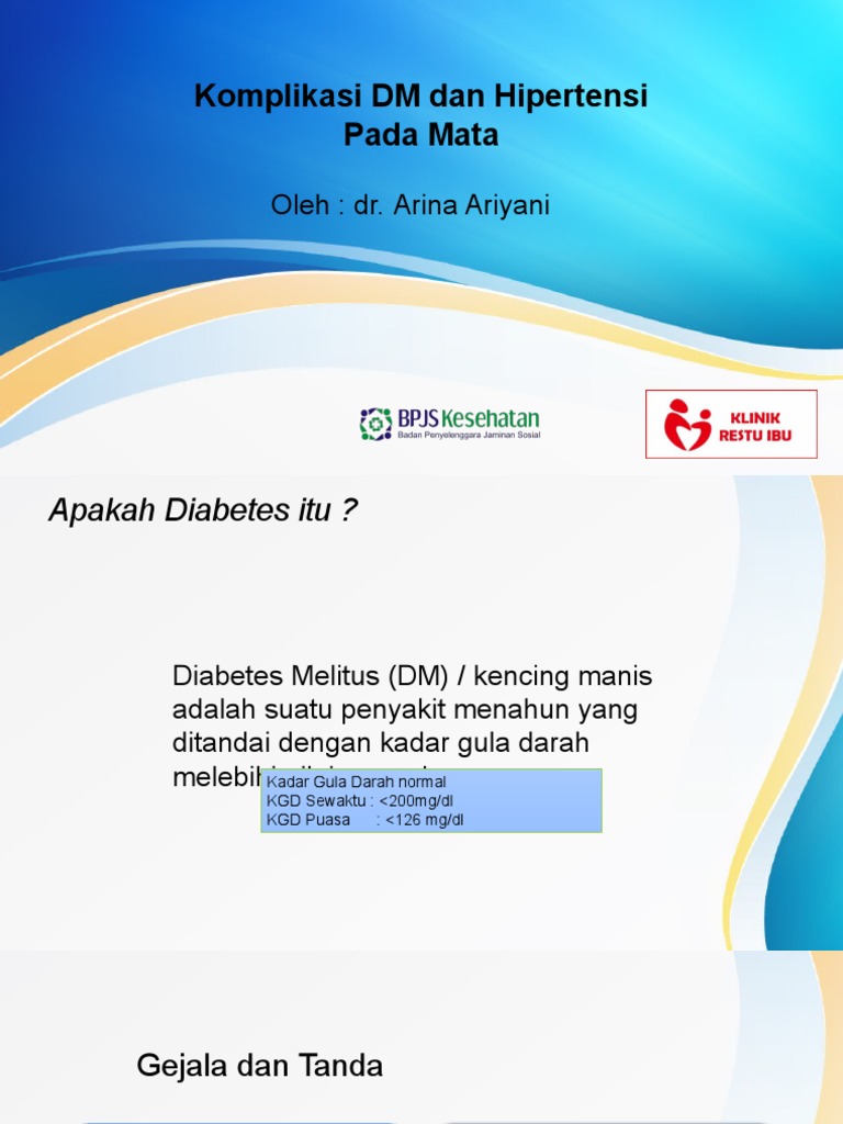 Komplikasi DM Dan Hipertensi Pada Mata | PDF