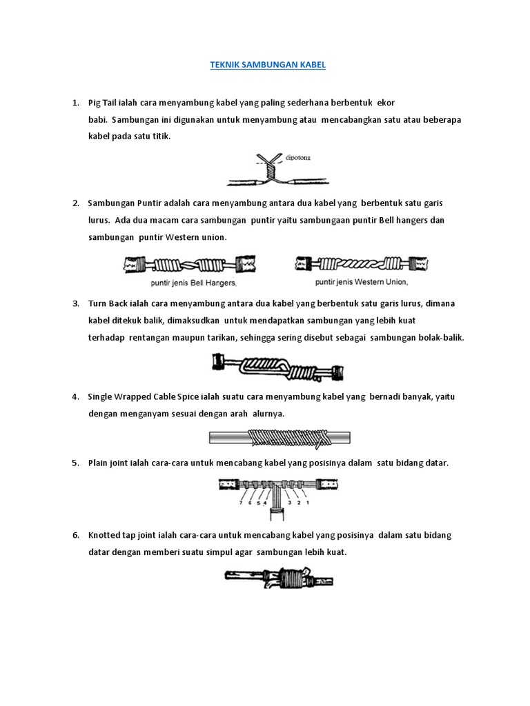 Teknik Penyambungan Kabel | PDF Teknik Penyambungan Kabel | PDF