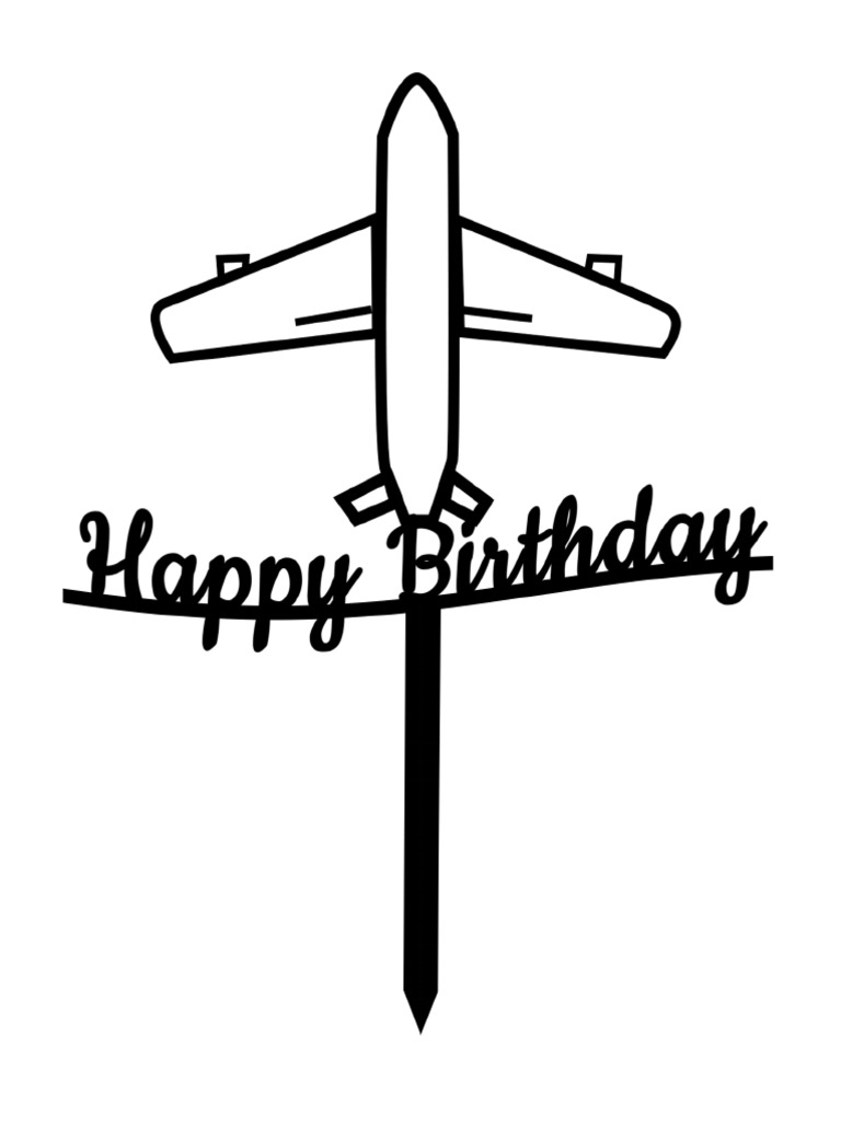 Topper de Avión para Pastel | PDF