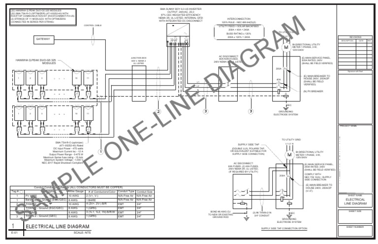 Sample One-Line Diagram | PDF | Electronics | Manufactured Goods