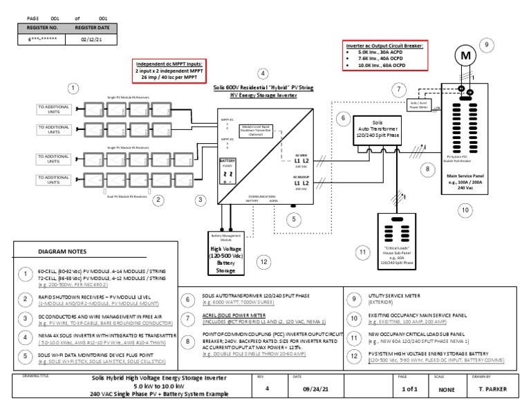 Solis Hybrid Inverter Wiring Diagram | PDF | Solar Panel | Photovoltaics