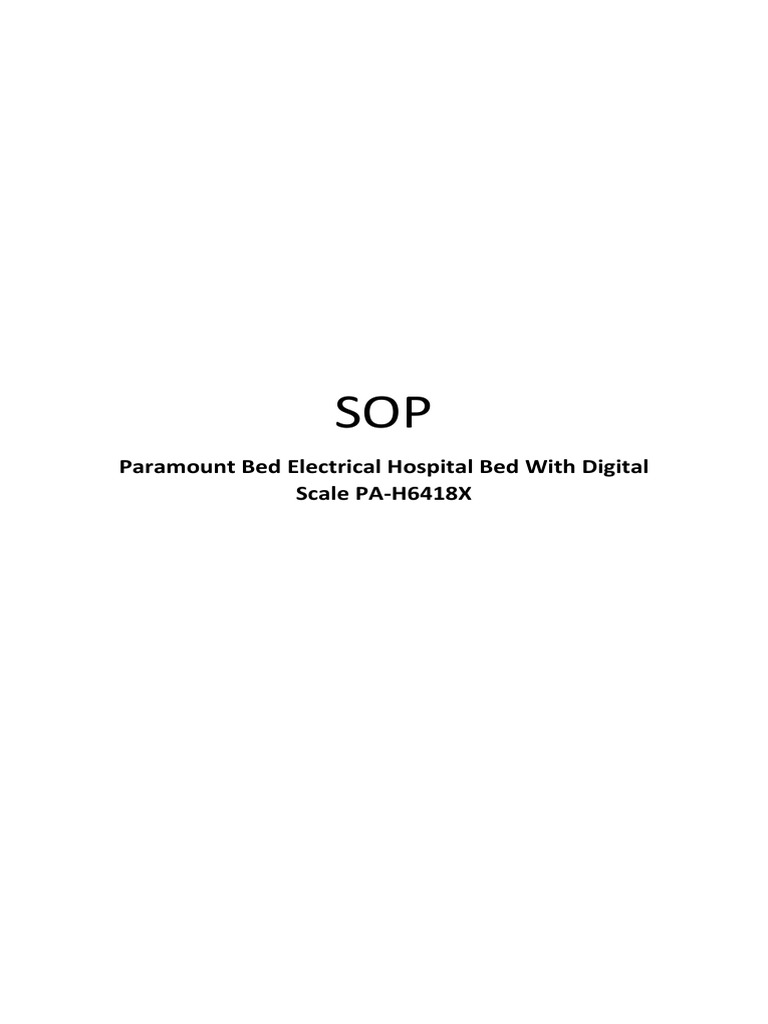 SOP Paramount Bed Electrical Hospital Bed With Digital Scale PA-H6418X ...
