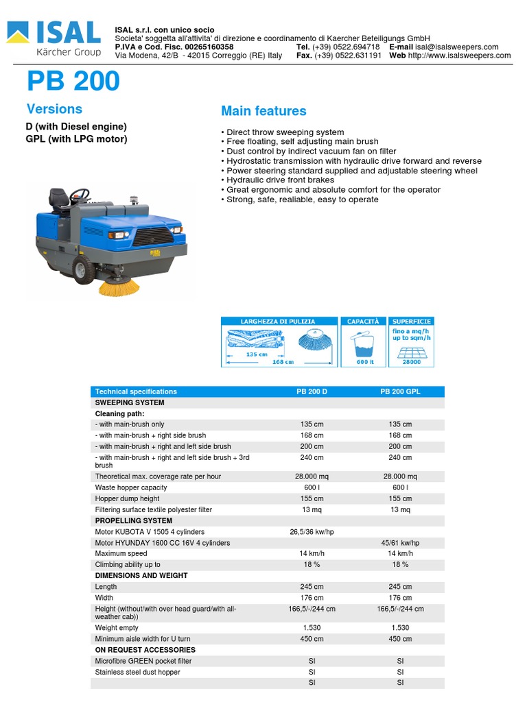 Spesifikasi ISAL PB-200 | PDF | Horsepower | Vehicles