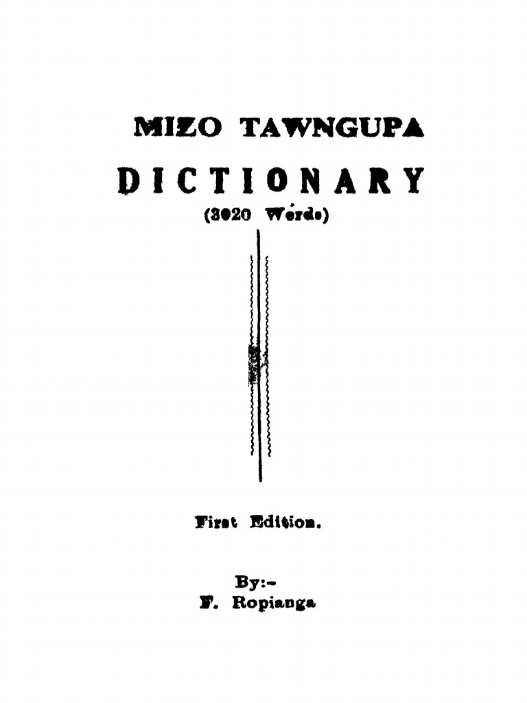 Mizo Tawngupa Dictionary | PDF Mizo Tawngupa Dictionary | PDF