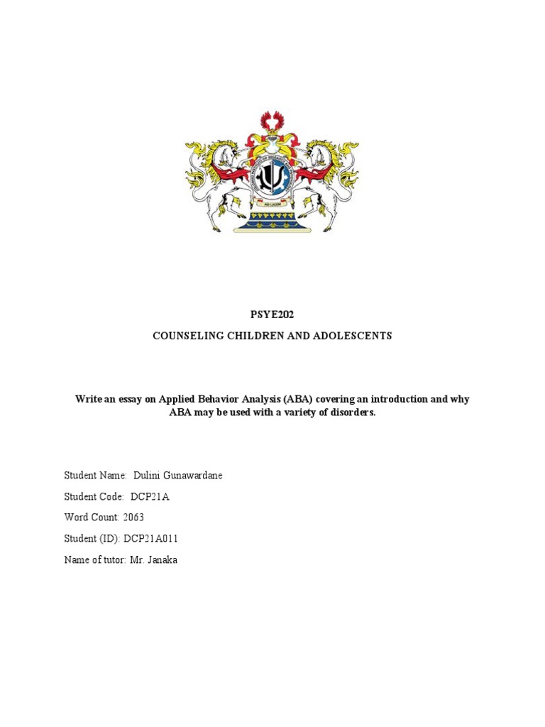 Applied Behavior Analysis Overview | PDF | Autism Spectrum | Behaviorism