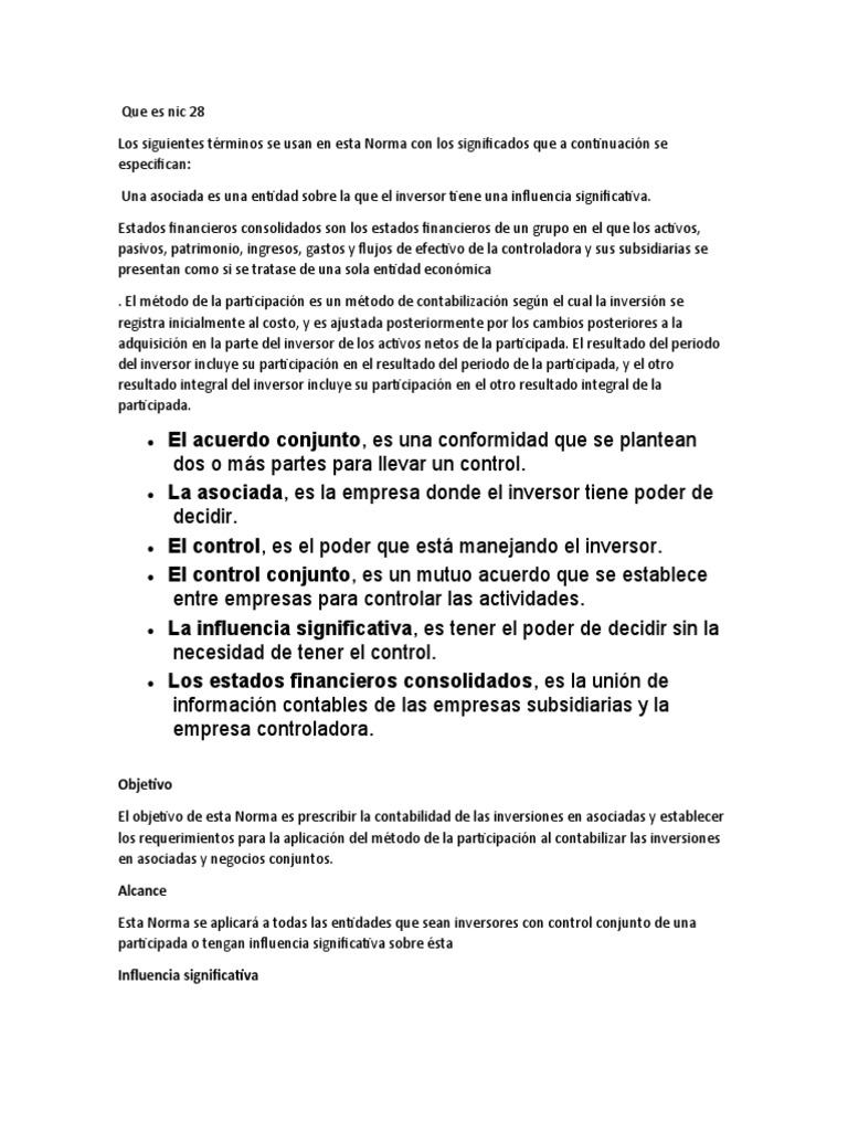 Exposicion Nic 28 y Niif 14 | PDF | normas internacionales de INFORMACION FINANCIERA | Contabilidad