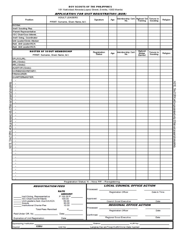 AUR Form 1 1 | PDF | Patriotic And National Organizations Chartered ...