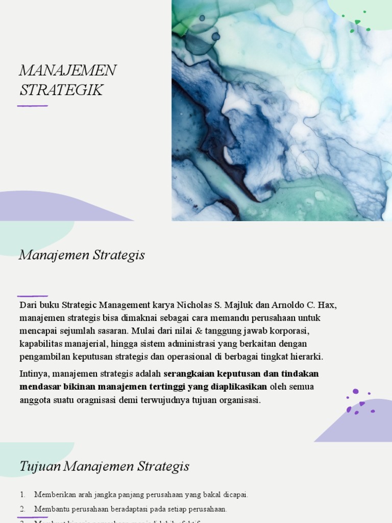 Manajemen Strategik | PDF | Bisnis