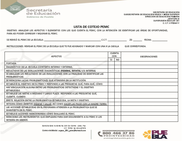 Evaluacion Del Pemc | PDF
