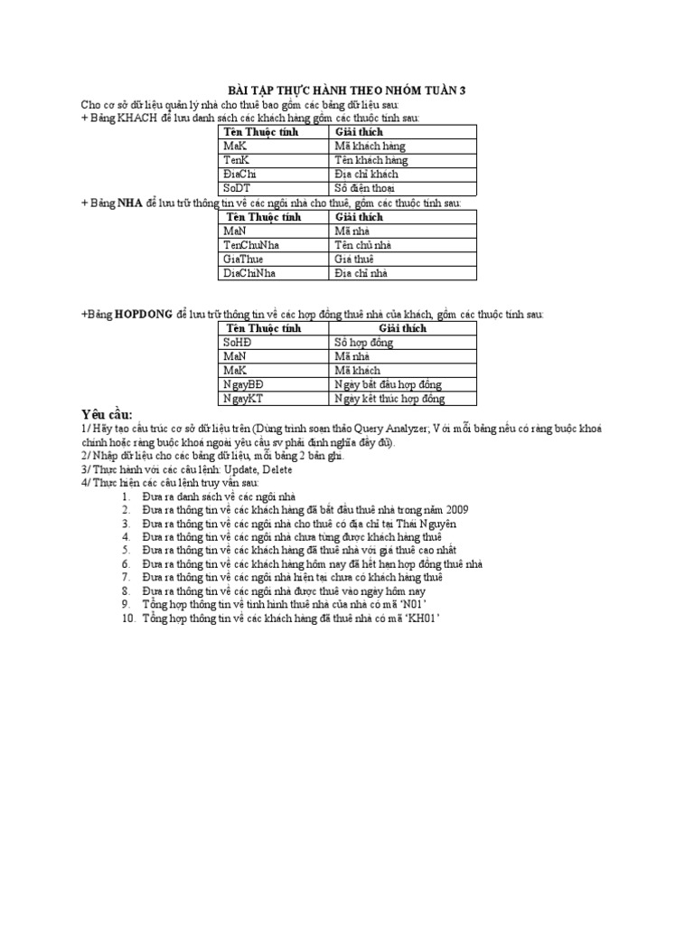 Bai Tap Thuc Hanh Tuan 1 - TC | PDF