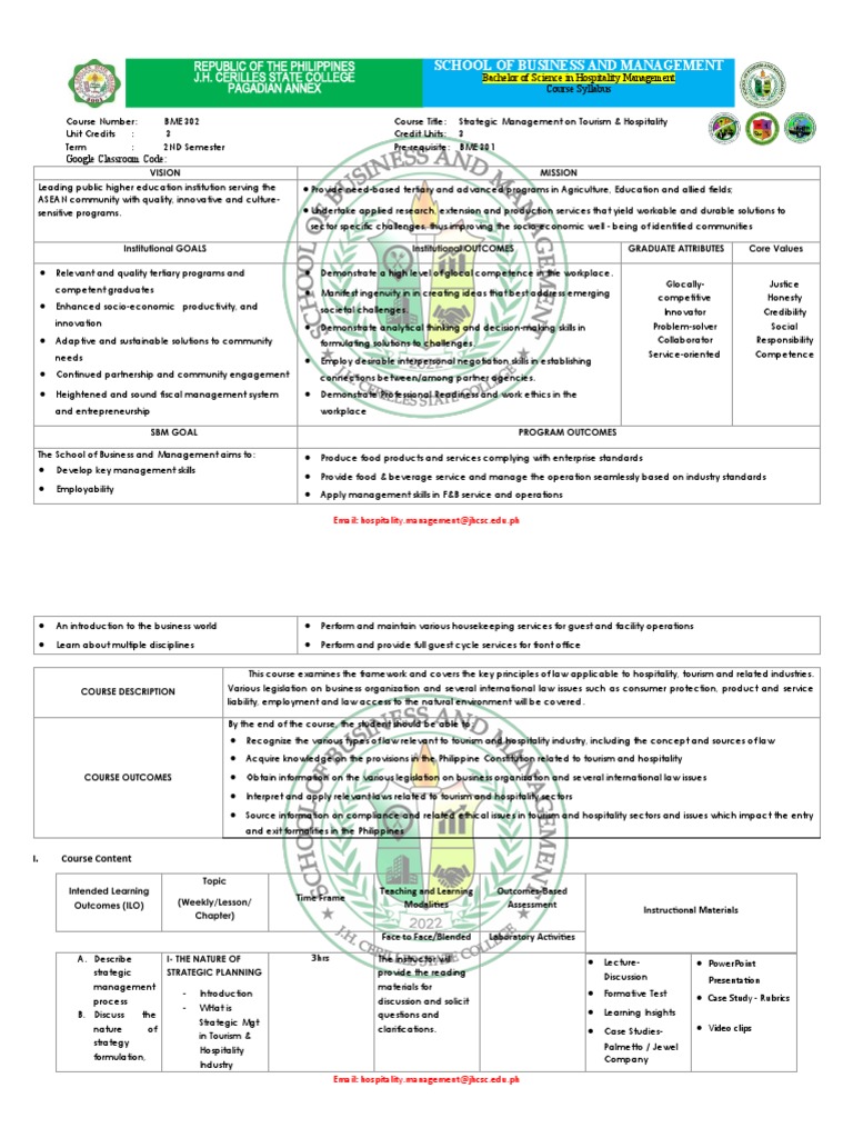Bme 302 - Syllabus | PDF | Learning | Business