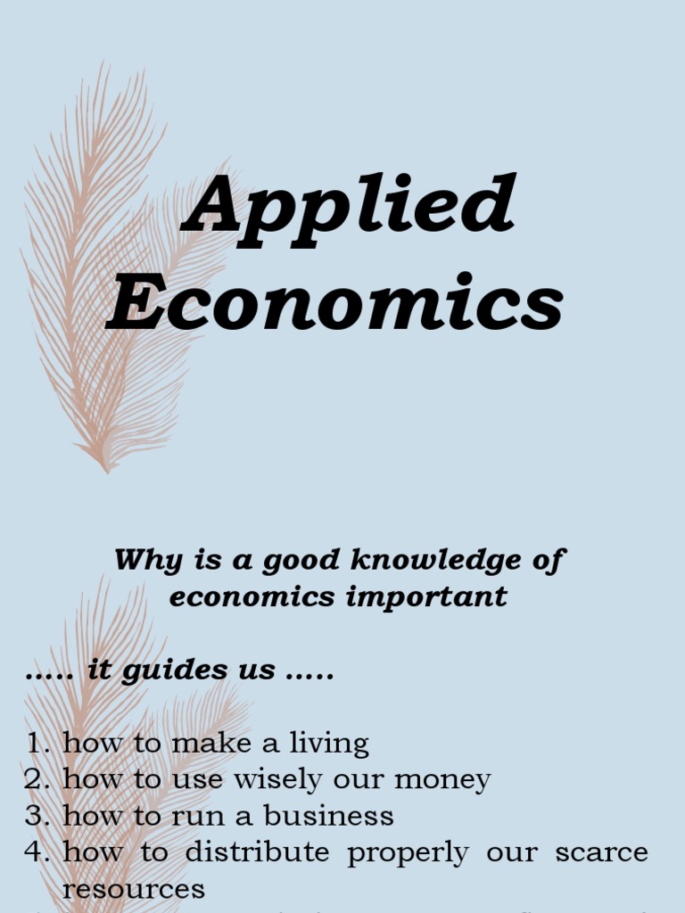 Applied Economics Senior High | PDF | Elasticity (Economics) | Price ...
